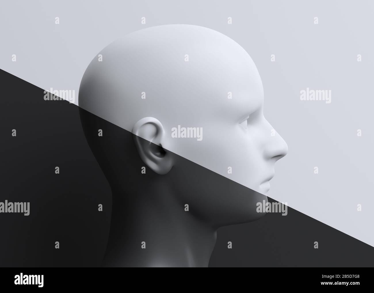 Abstract human head, 3d render, modern design Stock Photo - Alamy