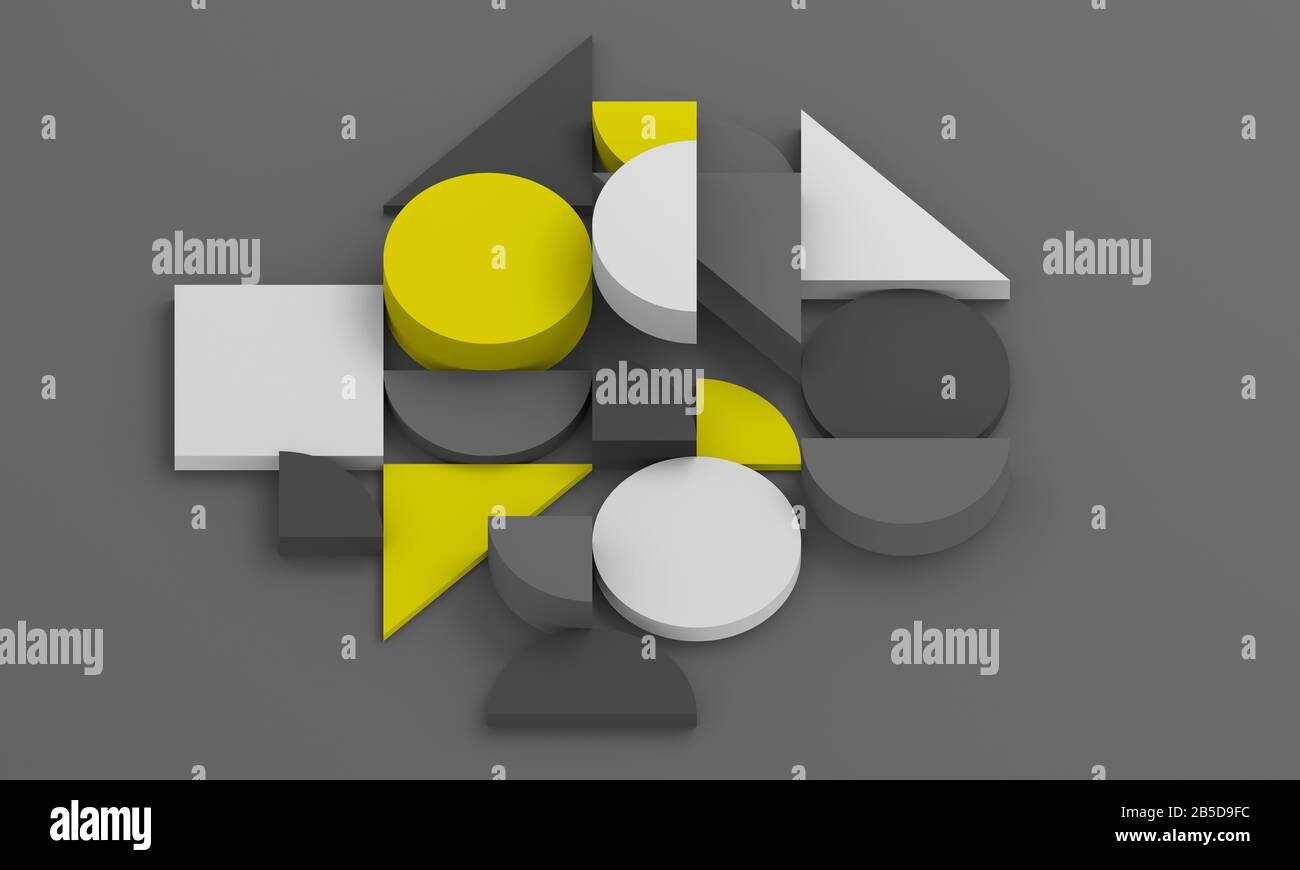 Abstract 3d render, modern background design with geometric shapes ...