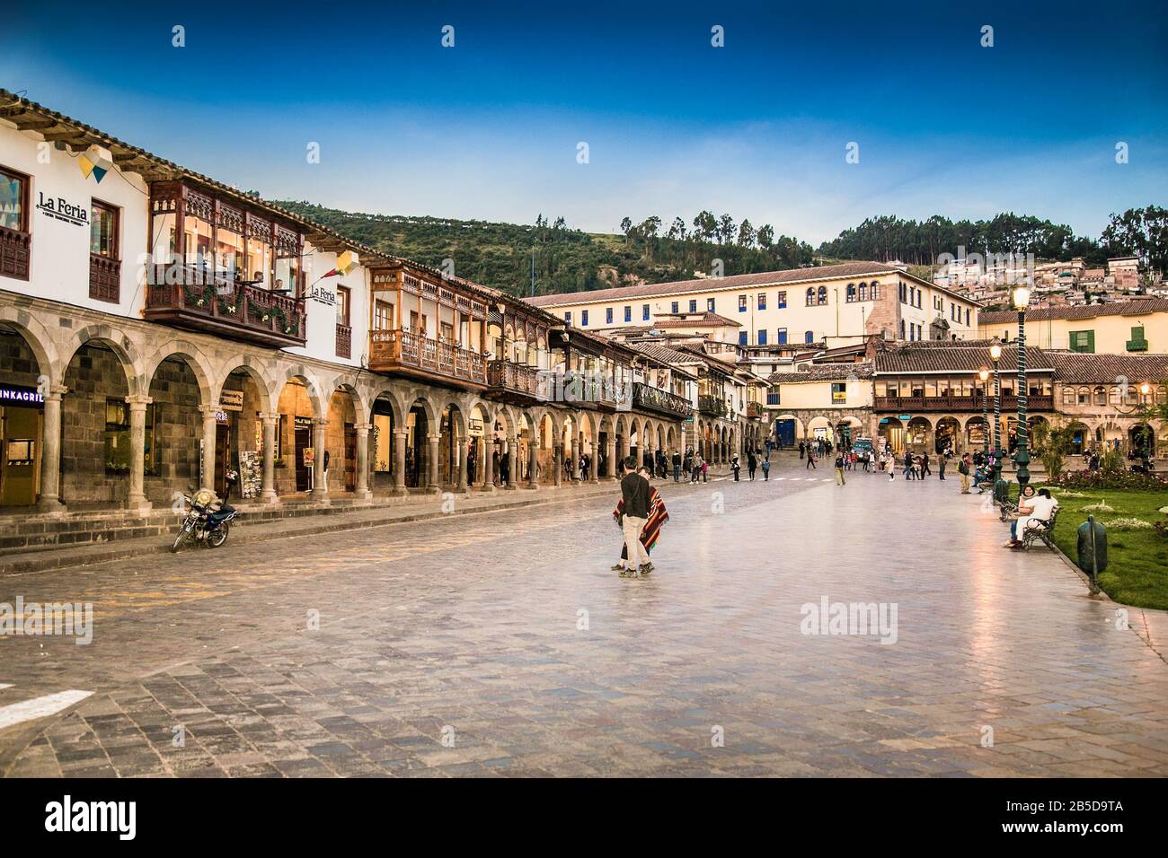Cusco, Peru - Jan 6, 2019: Historic Colonial Buildings on the Plaza de ...