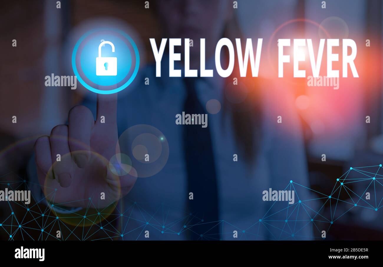 Handwriting text writing Yellow Fever. Conceptual photo tropical virus ...