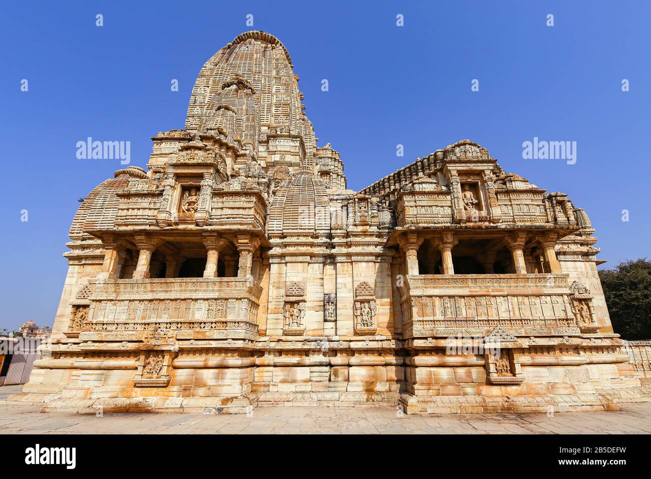 Ancient Hindu temple ruins architecture at Chittorgarh Fort. Chittor ...
