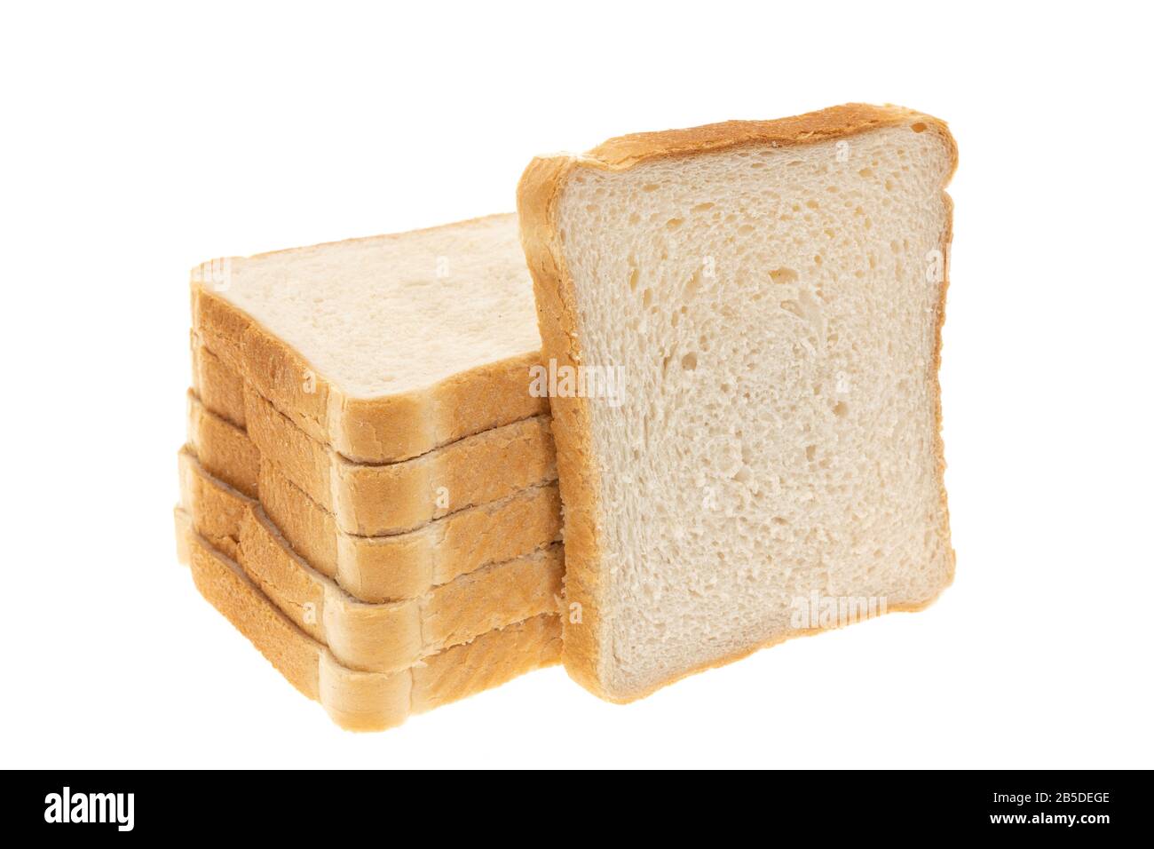 Sliced loaf of bread - white background Stock Photo - Alamy