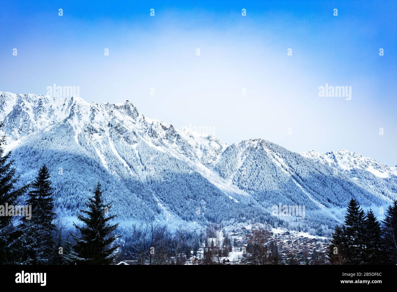Chamonix winter city view hi-res stock photography and images - Alamy