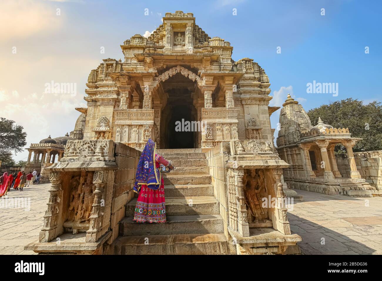 Ancient Hindu temple ruins architecture at Chittorgarh Fort. Chittor ...