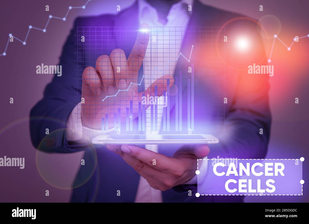 Handwriting text writing Cancer Cells. Conceptual photo forming solid ...