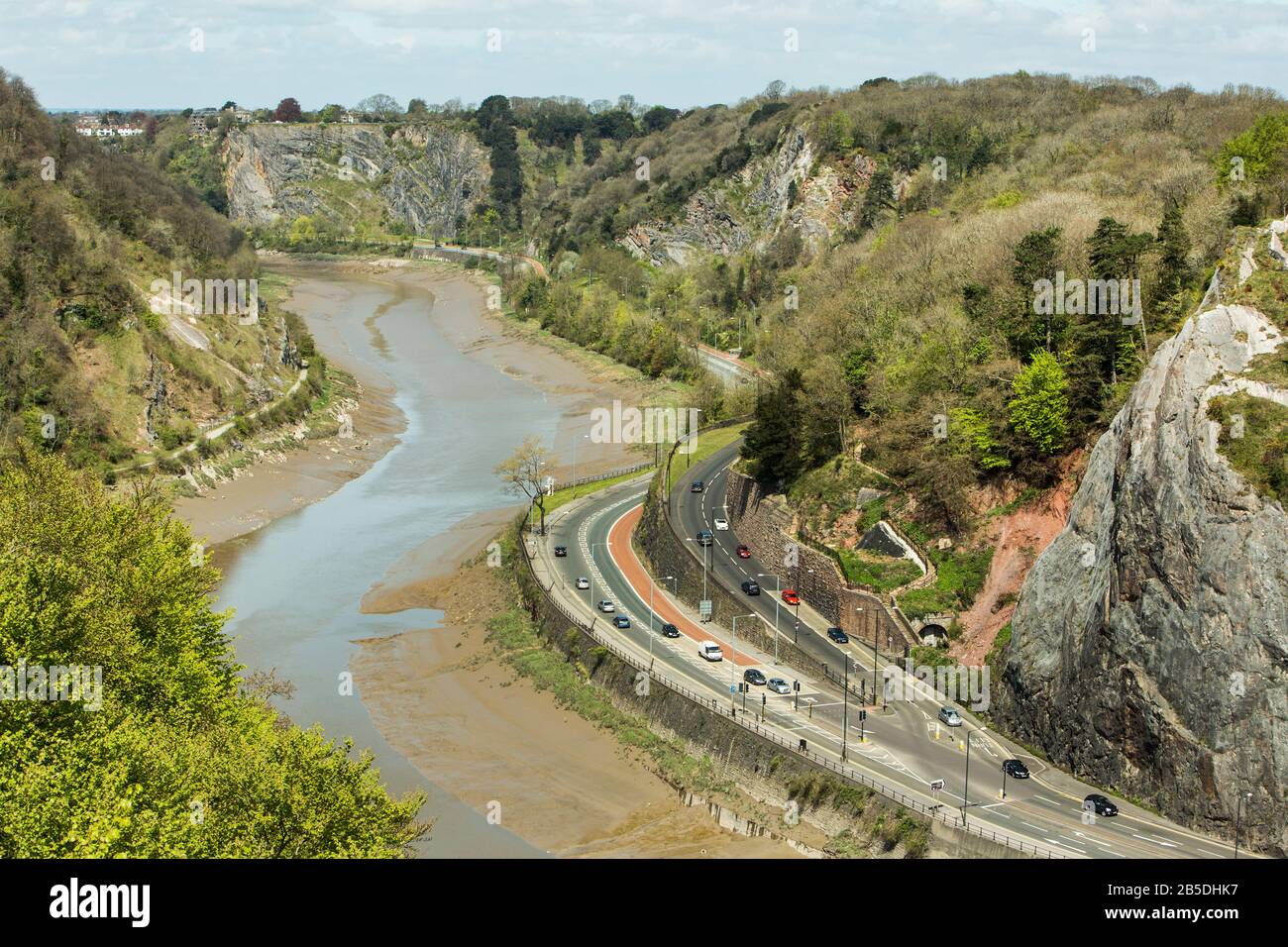 The Avon Gorge and the River Avon looking west from the Clifton ...