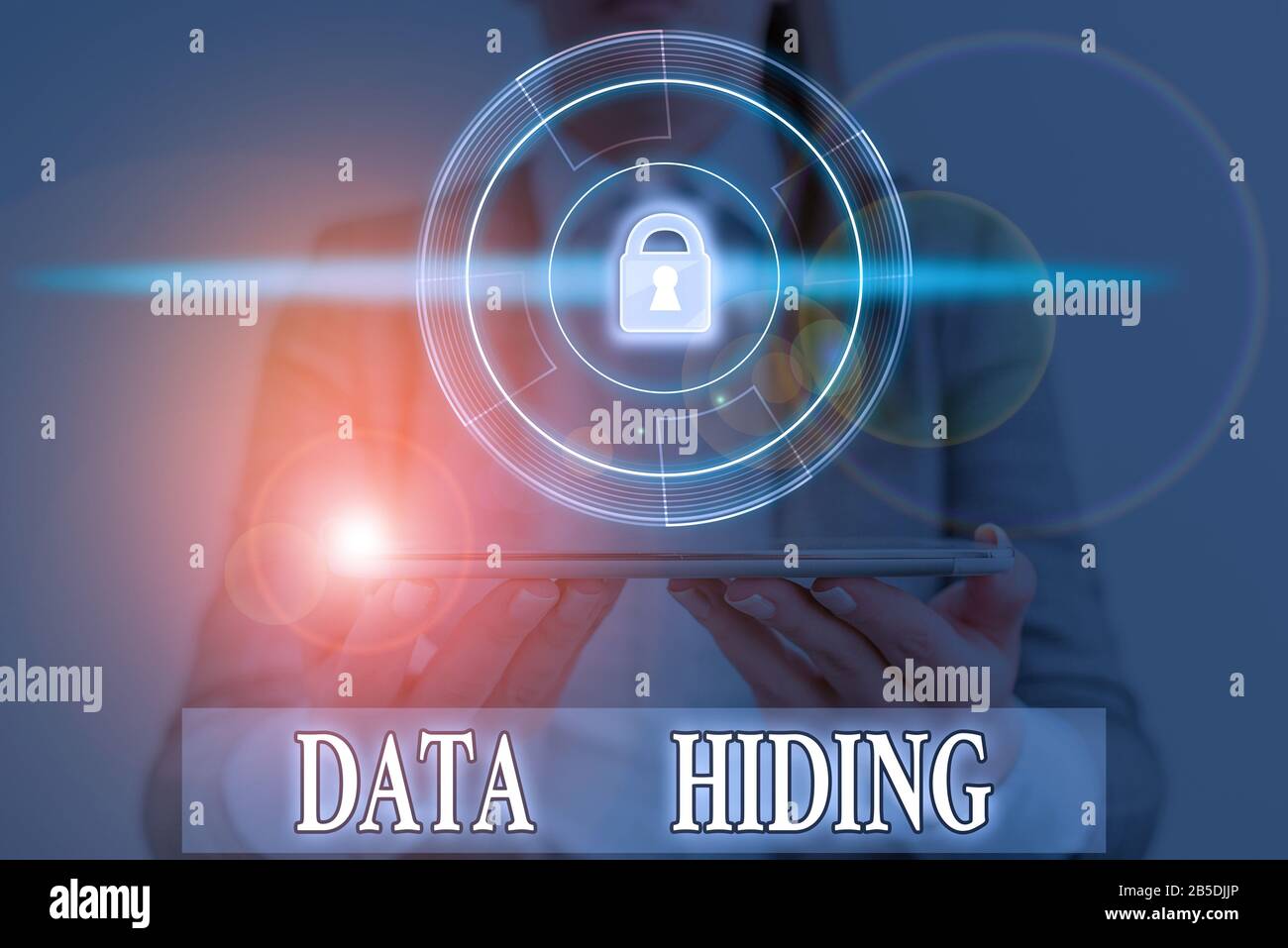 Word writing text Data Hiding. Business photo showcasing Secretly embedding data in graphics ...