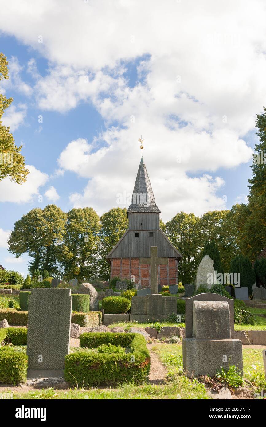 Historic church in Lassahn, county Ludwigslust-Parchim, Mecklenburg ...