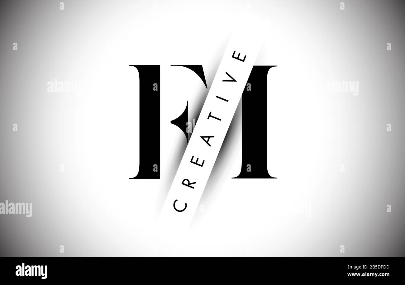 FI F I Letter Logo with Creative Shadow Cut and Overlayered Text Vector ...
