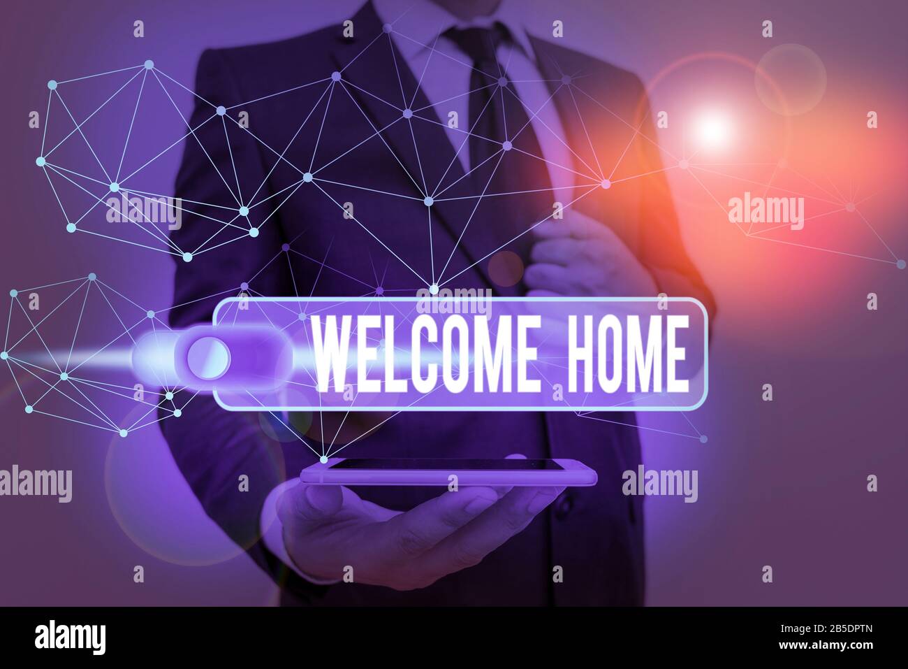 Conceptual hand writing showing Welcome Home. Concept meaning a ...