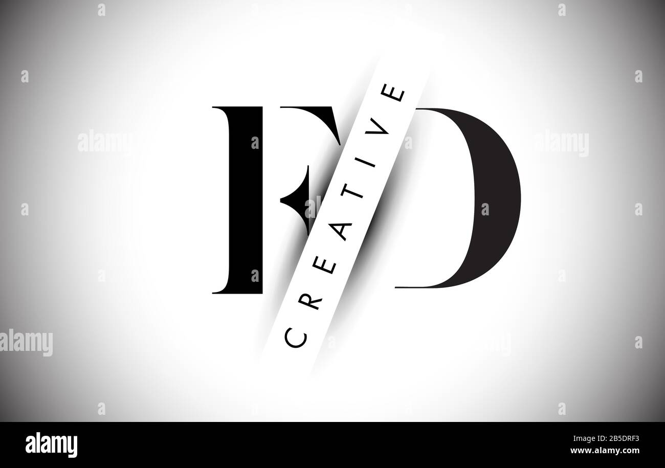 FD F D Letter Logo with Creative Shadow Cut and Over layered Text ... FD F D Letter Logo with Creative Shadow Cut and Over layered Text ...
