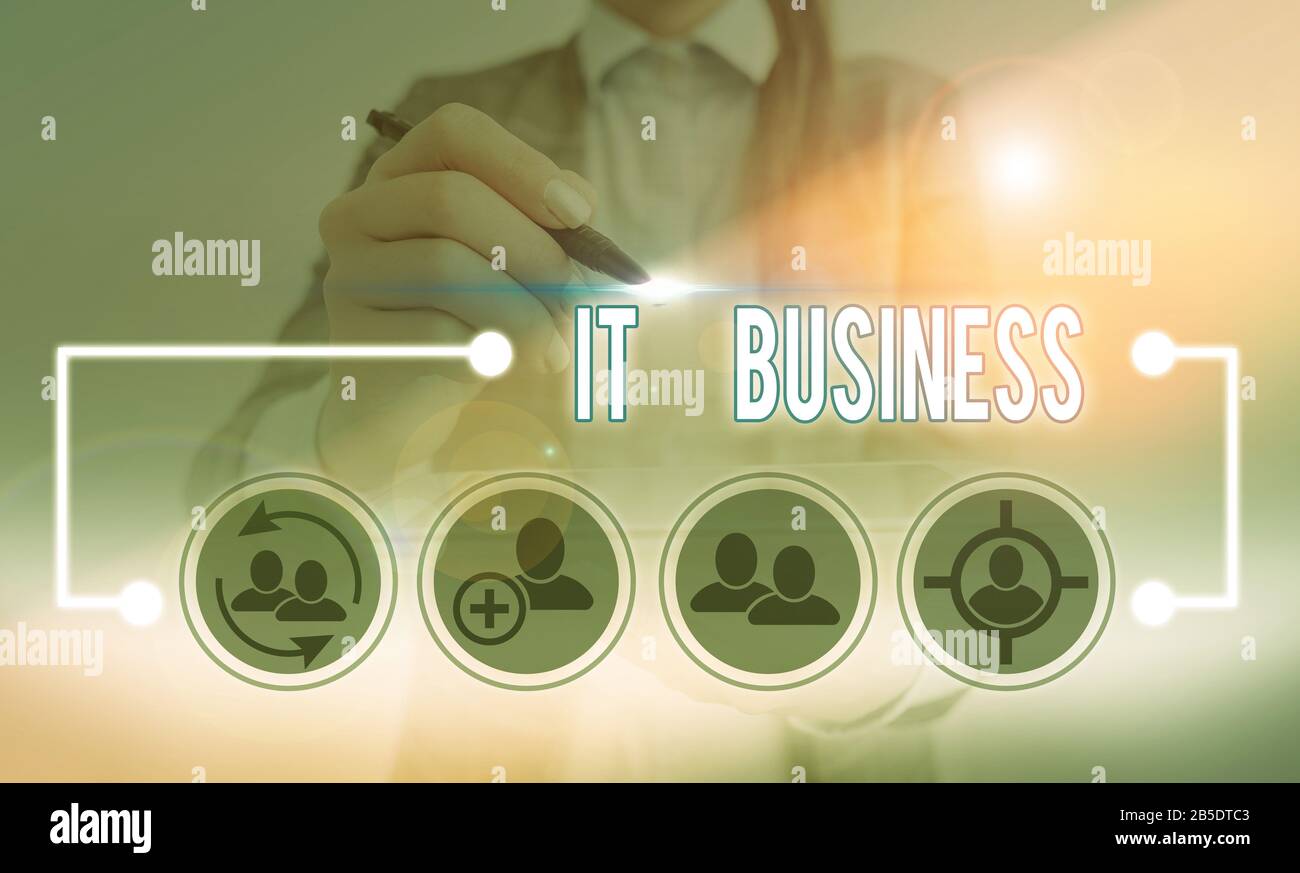 Conceptual hand writing showing It Business. Concept meaning ...
