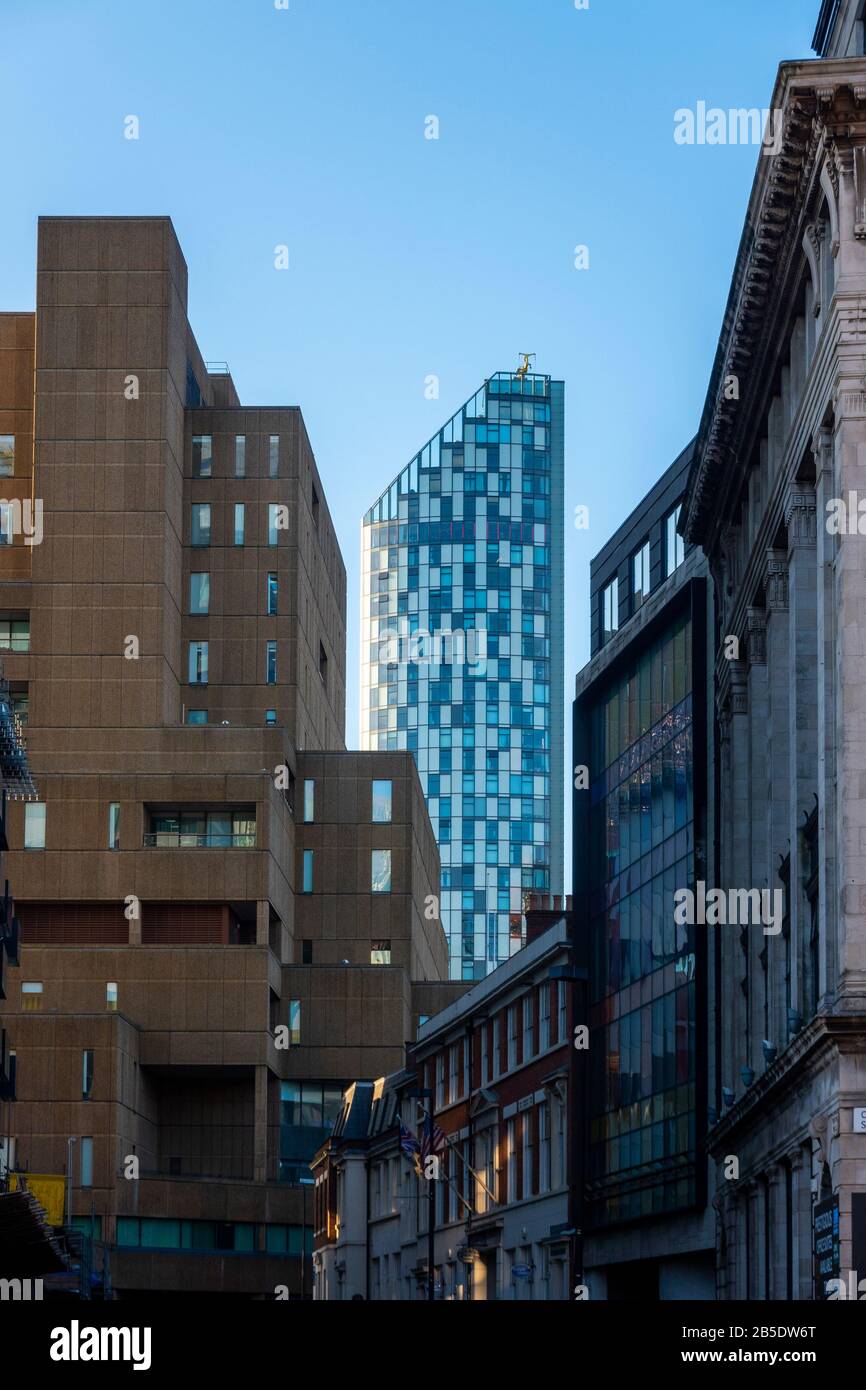 A mix of architecture style in the city centre of Liverpool Stock Photo ...