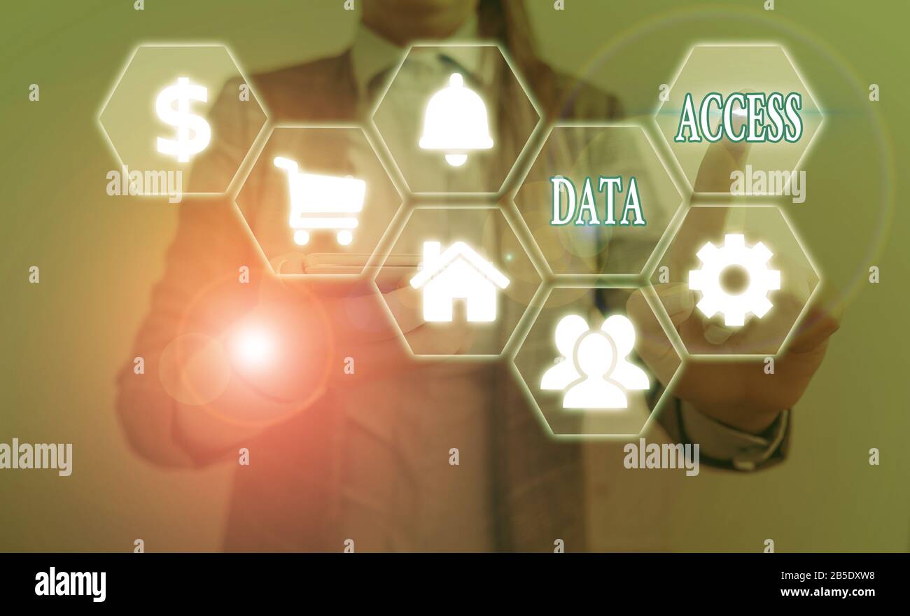 Handwriting text writing Data Access. Conceptual photo a user s is ability to access data stored ...