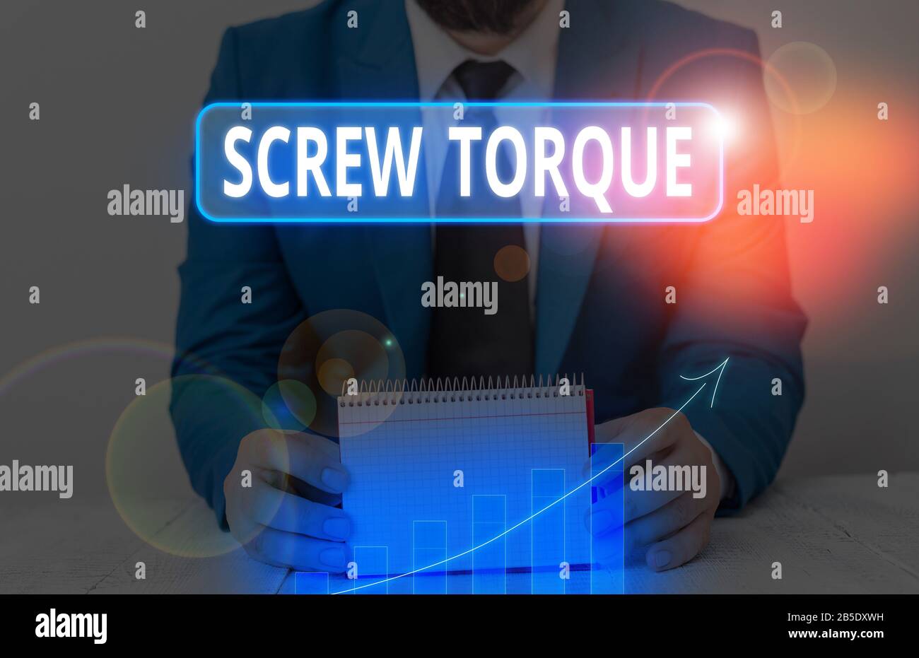 Writing note showing Screw Torque. Business concept for measure of the ...