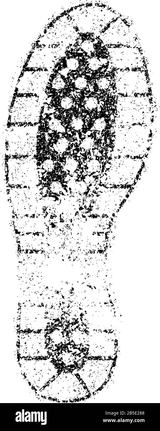 Grunge human shoe print (shoe mark) vector illustration Stock Vector ...