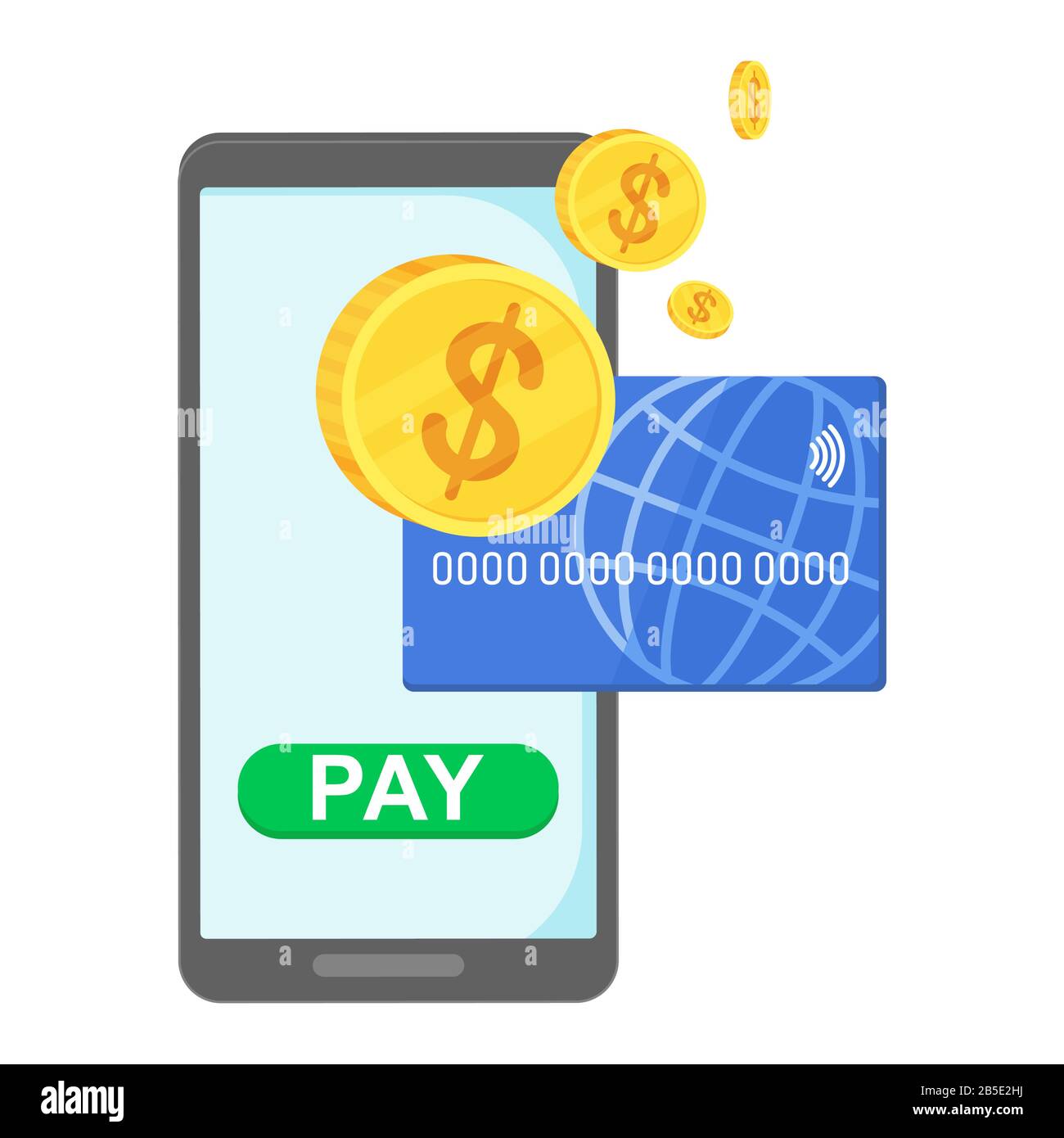 Money transfer using mobile device, computer and smart phone Stock ...