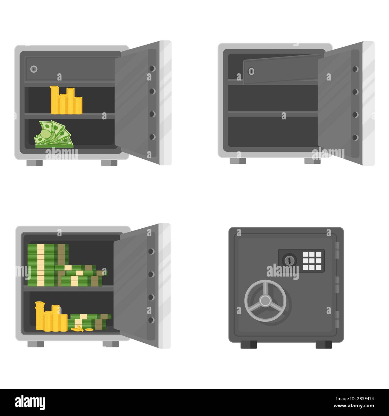 Front view closed steel Stock Vector Images - Alamy