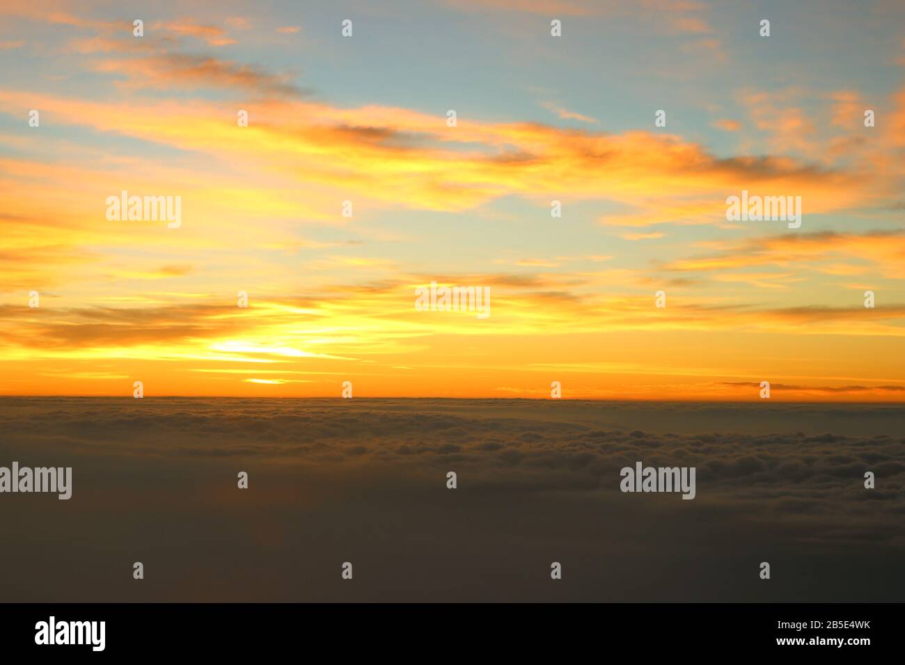 photo of beautiful sky, view from the window of an airplane Stock Photo ...