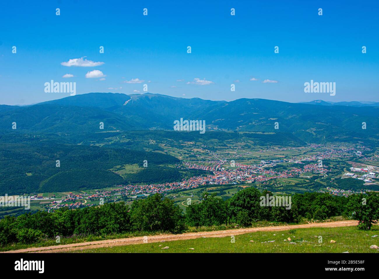 View to the city of Gornji Vakuf Stock Photo - Alamy