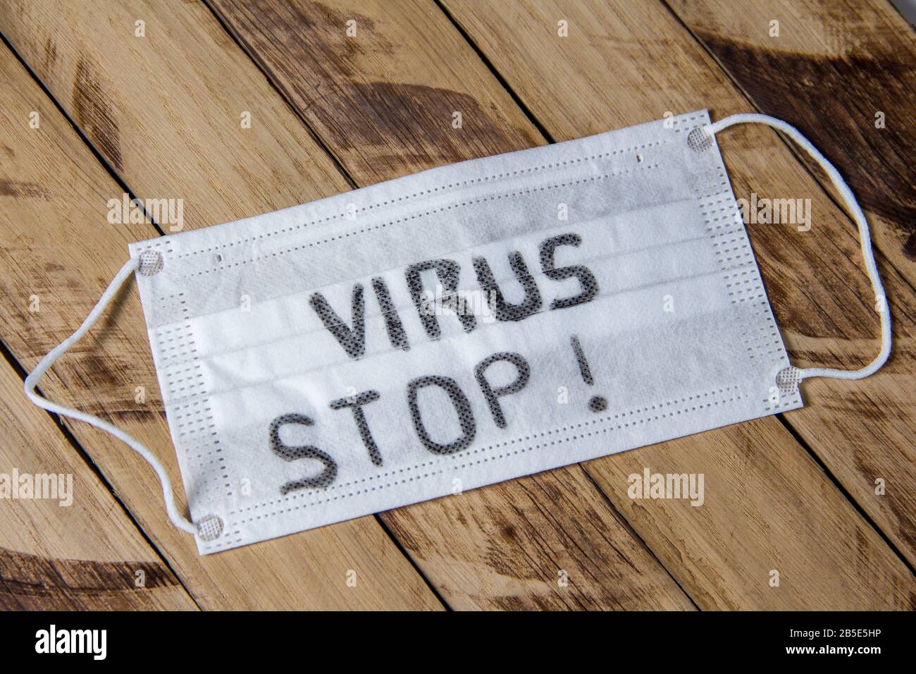 Medical mask to protect the face from bacteria. Health protection ...