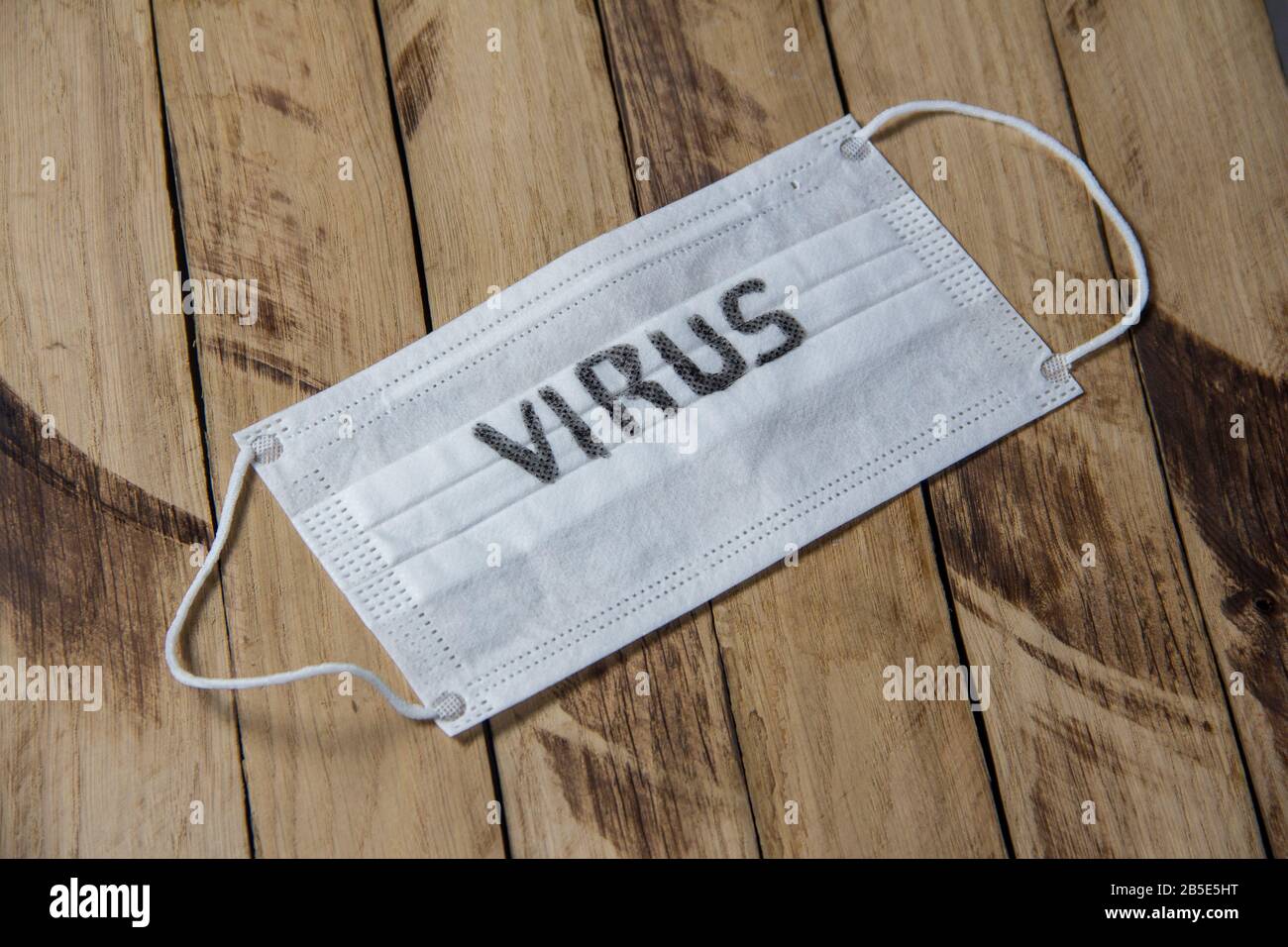 Medical mask to protect the face from bacteria. Health protection ...