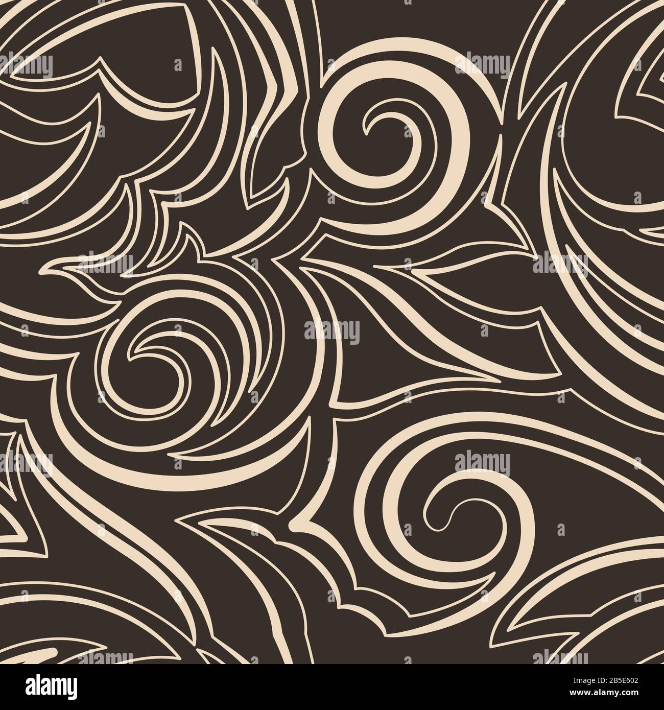 Vector seamless texture of beige lines with different thickness on a ...