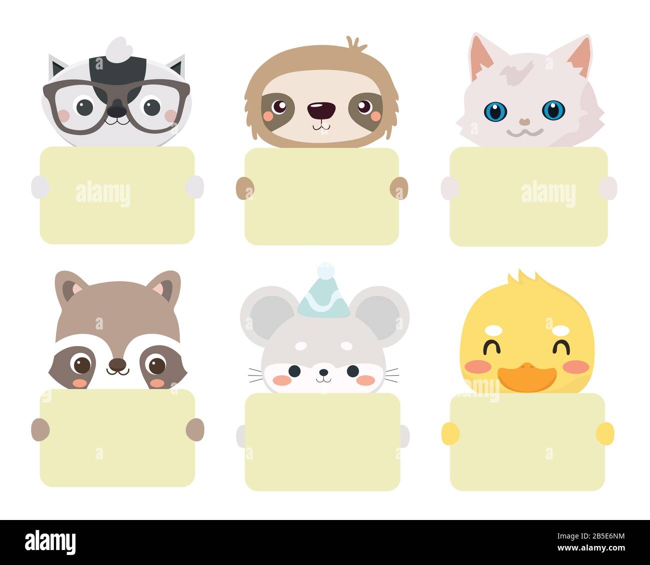 Funny dog cartoon blank sign Stock Vector Images - Alamy