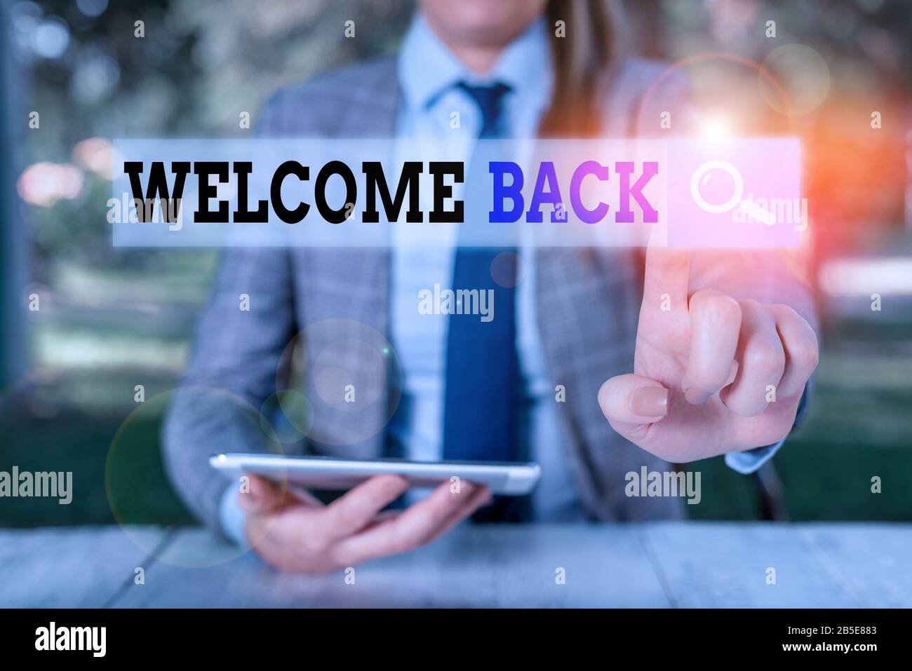 Handwriting text Welcome Back. Conceptual photo something back to greet ...