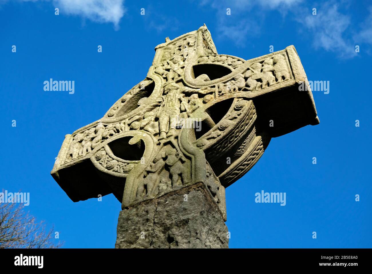 Ancient Celtic High Crosses in the old Monasterboice Abbey, Co. Louth ...