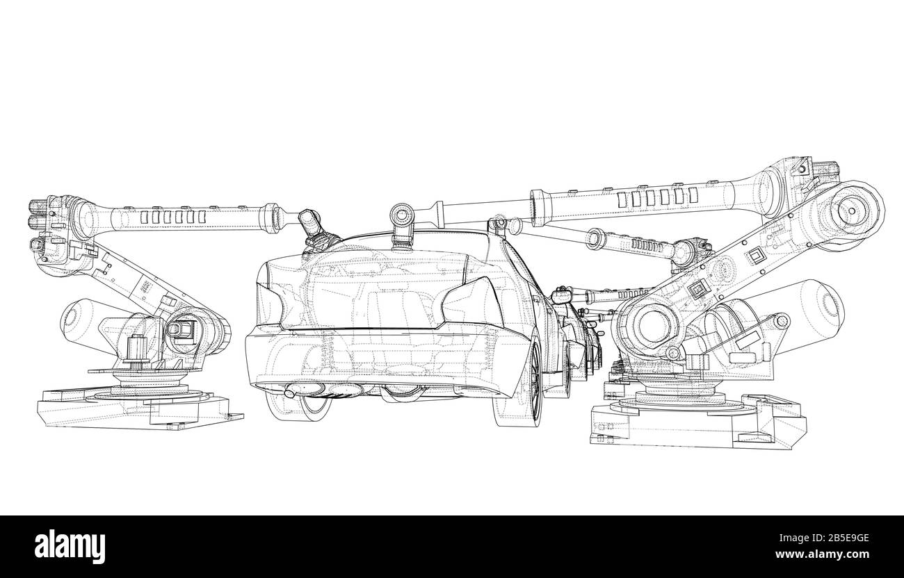 Assembly of motor vehicle. Vector Stock Vector Image & Art - Alamy