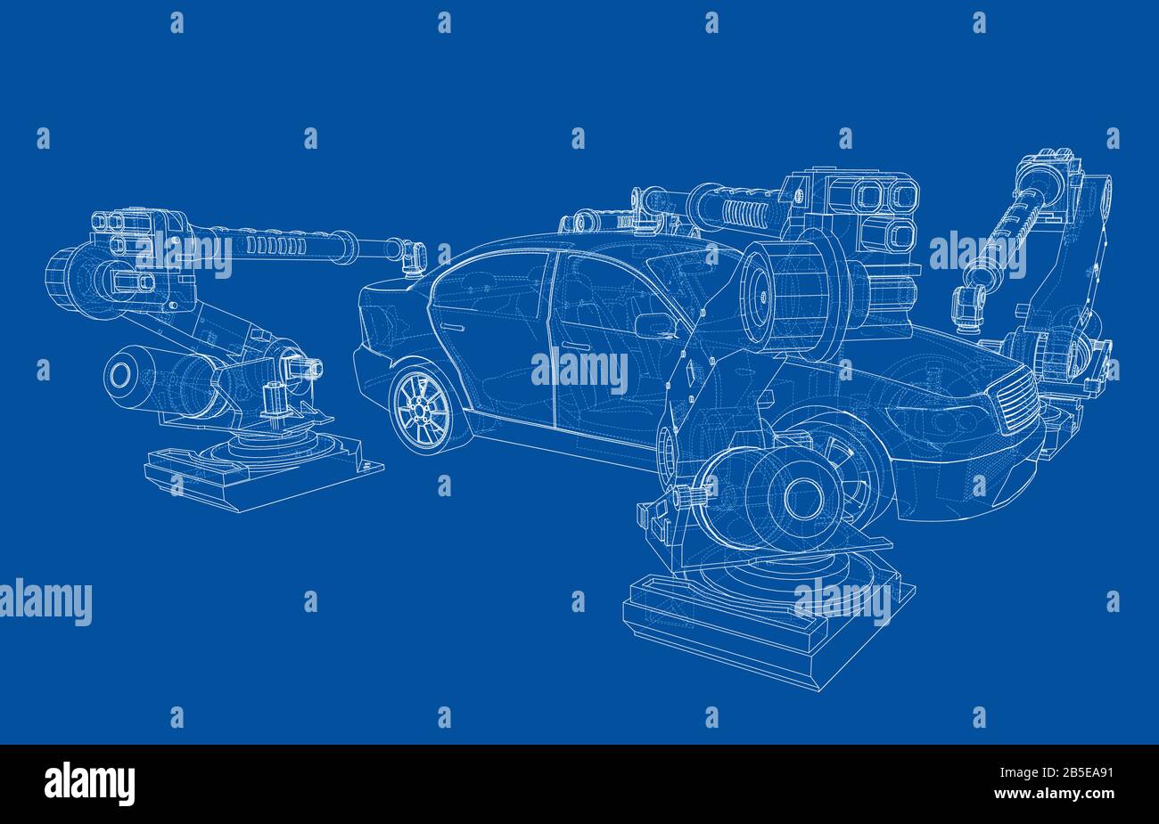 Assembly of motor vehicle. Vector Stock Vector Image & Art - Alamy