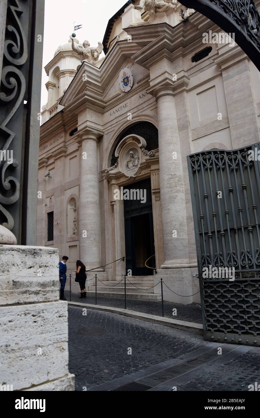 Citta del Vaticano Italia and the Porta Sant Anna - St. Annes Gate on ...