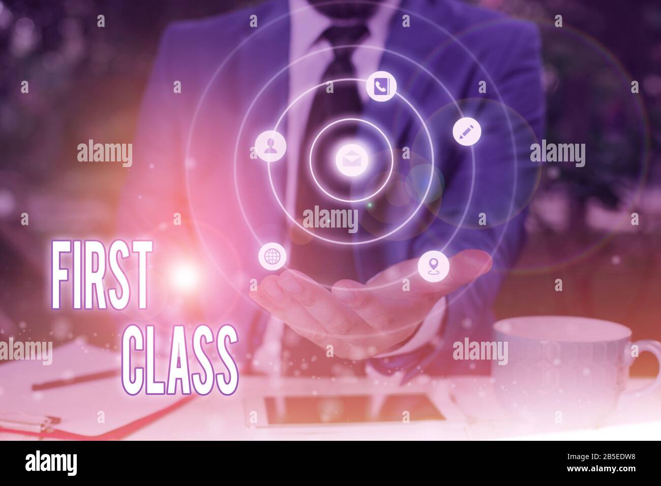 Word writing text First Class. Business photo showcasing the most ...