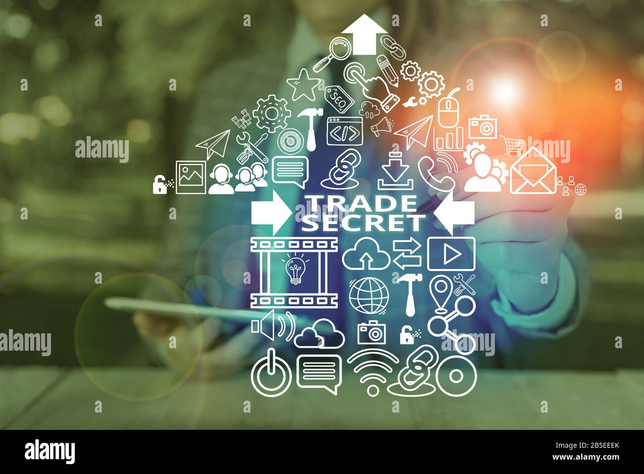 Writing note showing Trade Secret. Business concept for technique used ...