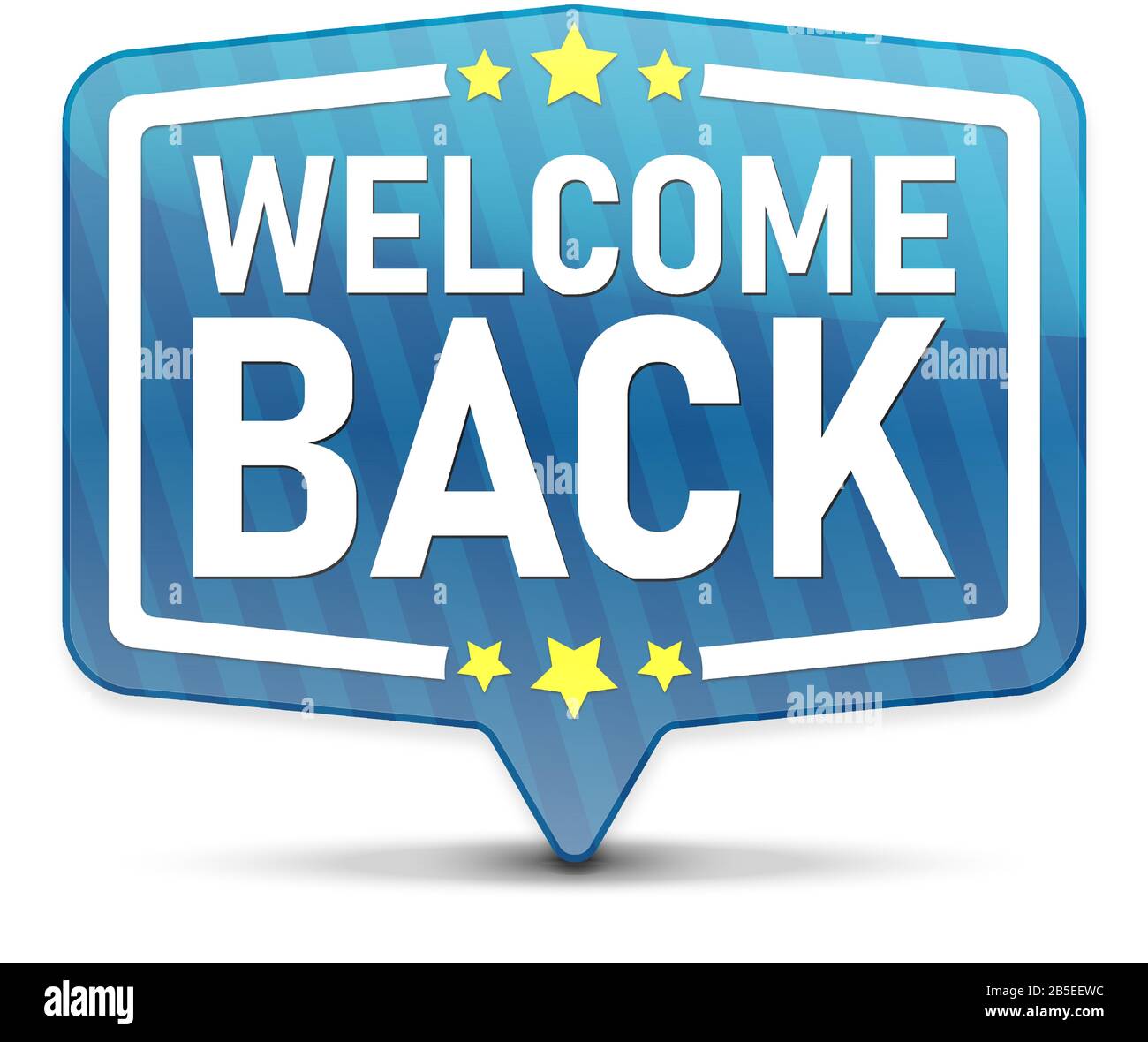 Welcome back in speech bubble isolated icon Stock Vector Image & Art ...