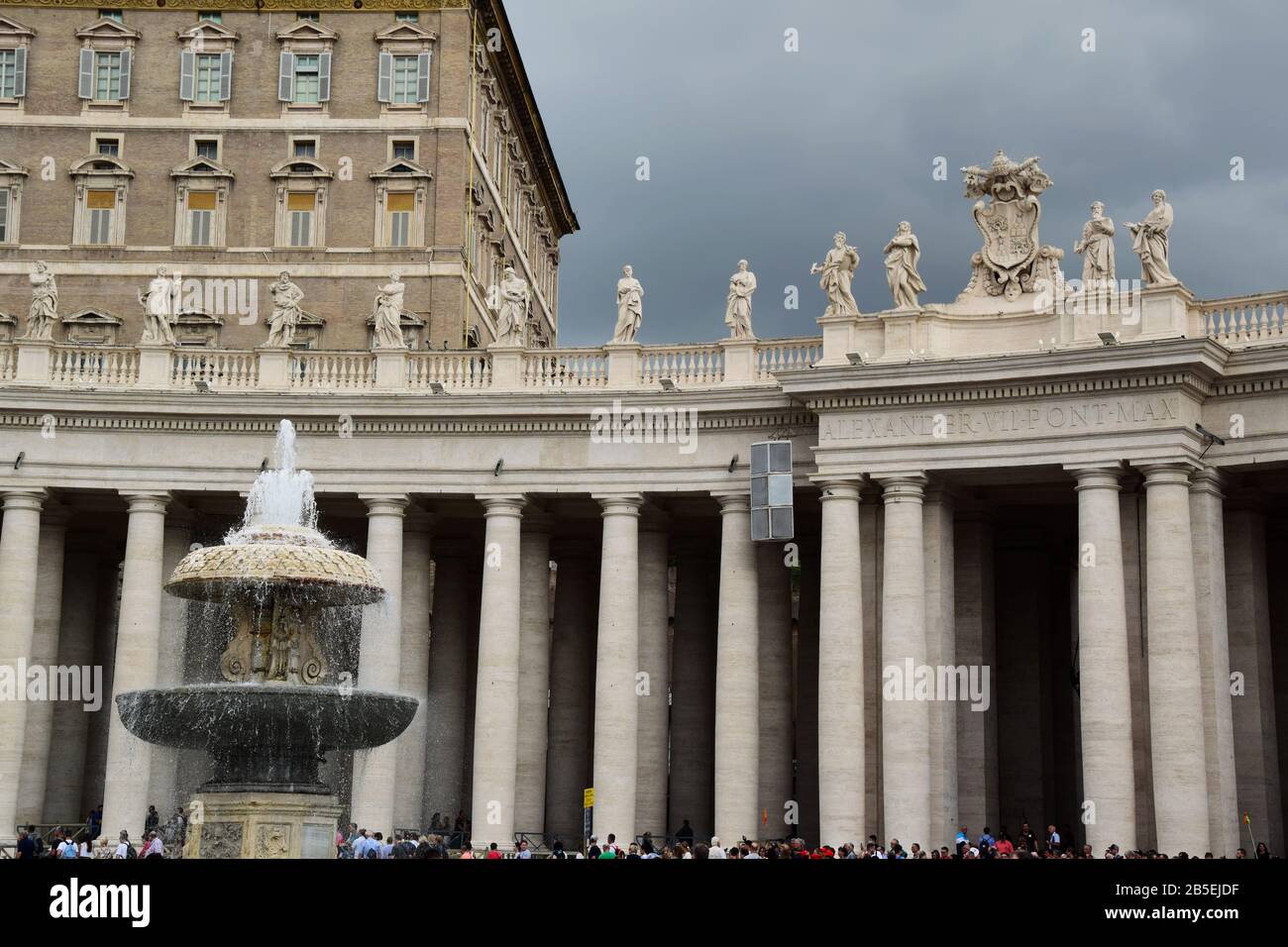 Vatican Obelisk, Maderno Fountain, Bernini´s Colonnade and Saint Peter ...