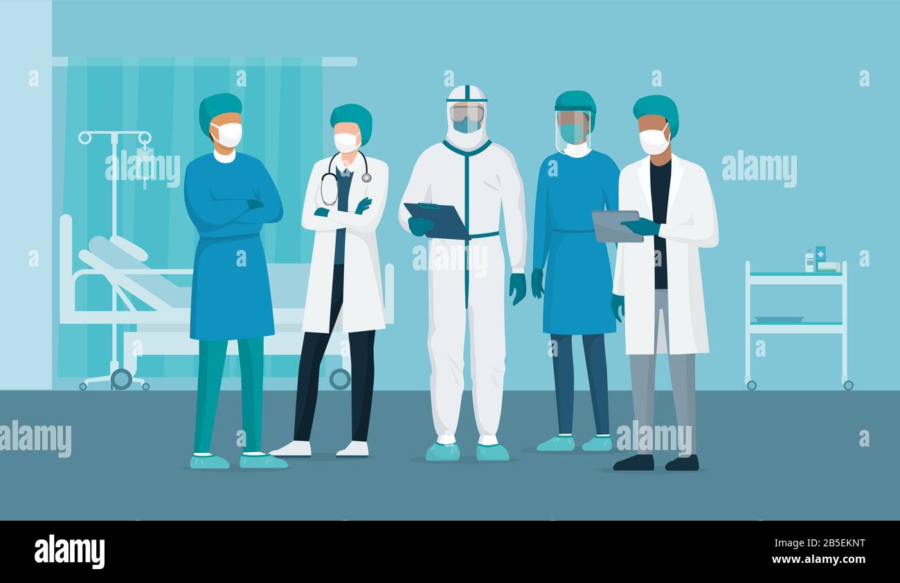 Doctors and nurses ward hospital Stock Vector Images - Alamy