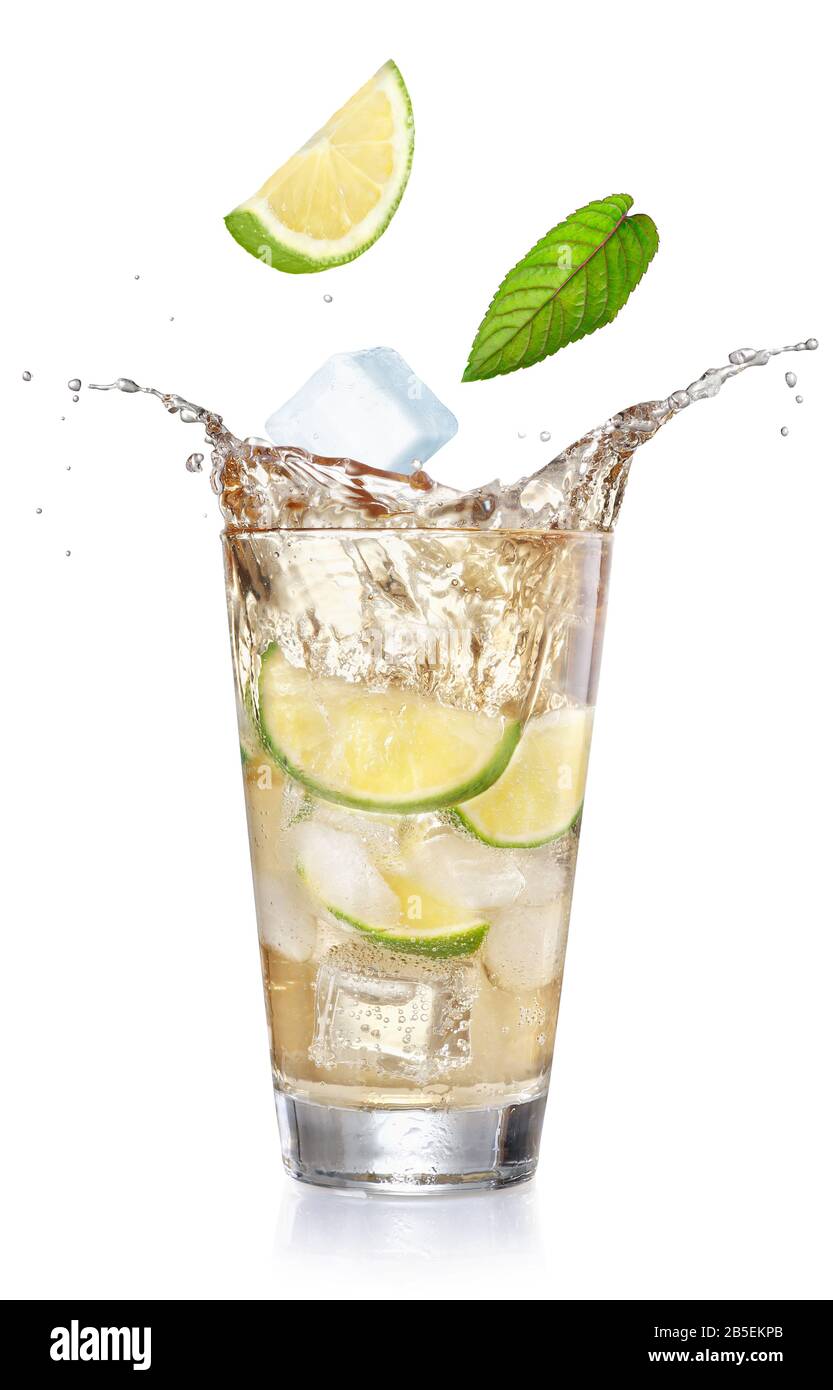 Drop falling on leaf Cut Out Stock Images & Pictures - Alamy