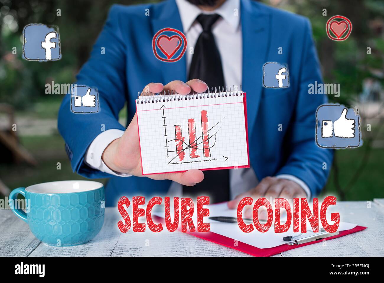 Conceptual Hand Writing Showing Secure Coding Concept Meaning Applied To Avoid The Introduction