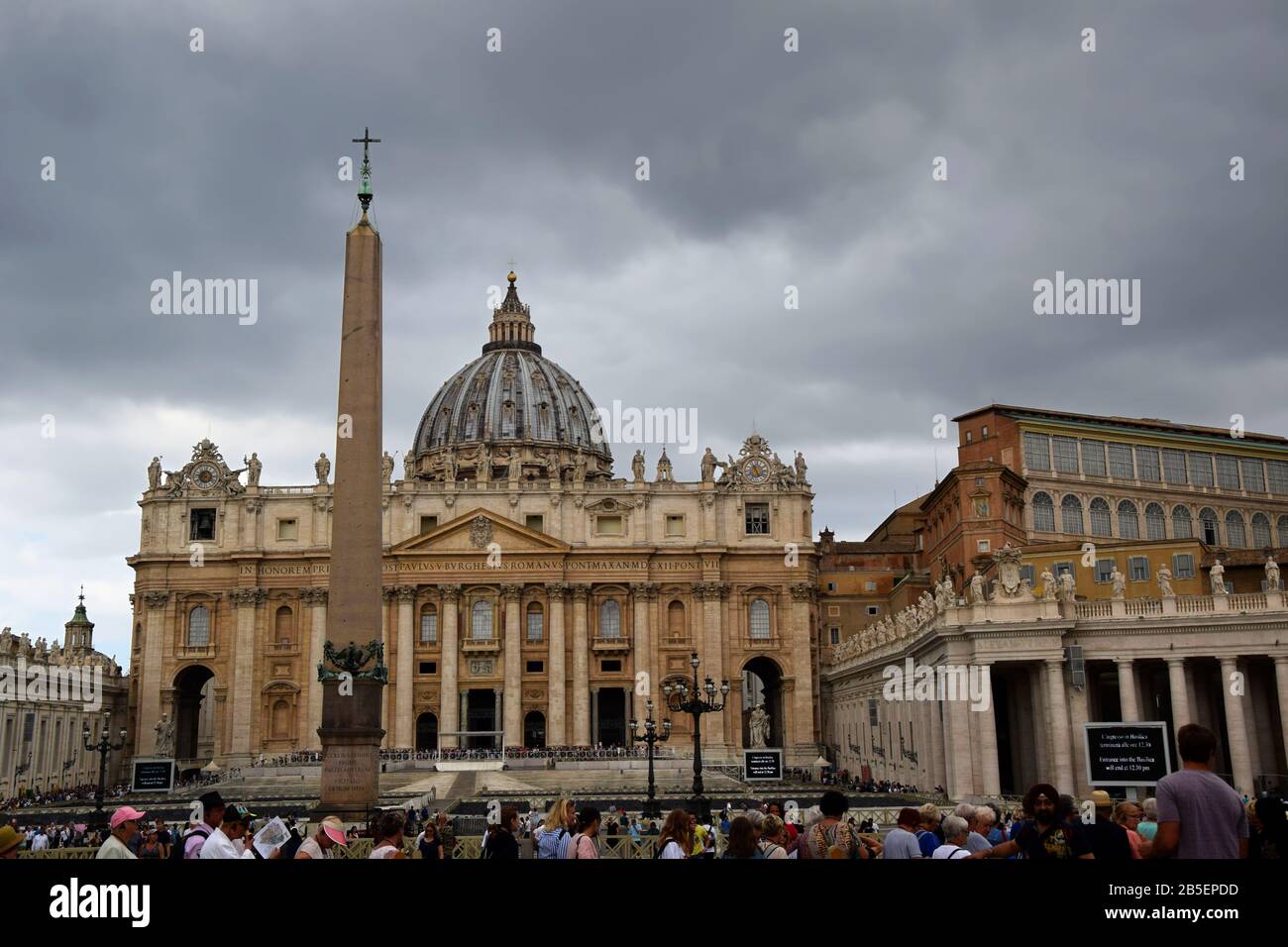 Vatican Obelisk, Maderno Fountain, Bernini´s Colonnade and Saint Peter ...