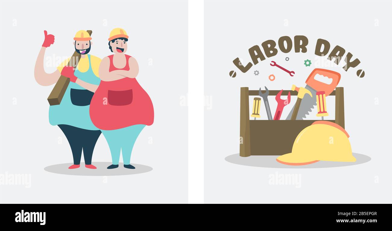 Happy labor day illustration vector Stock Vector Image & Art - Alamy