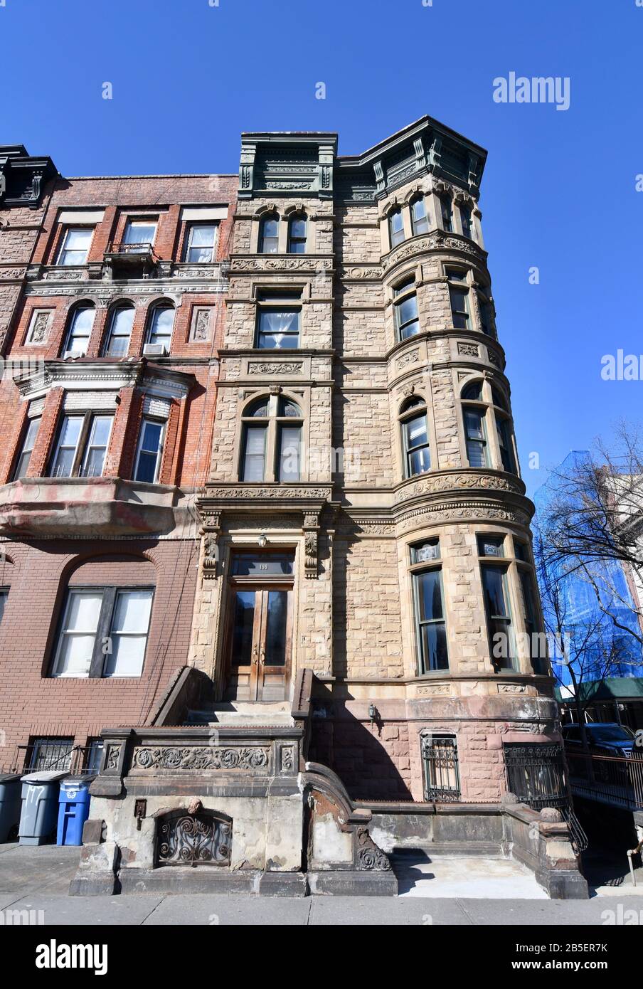 Harlem street view, New York City, USA Stock Photo - Alamy