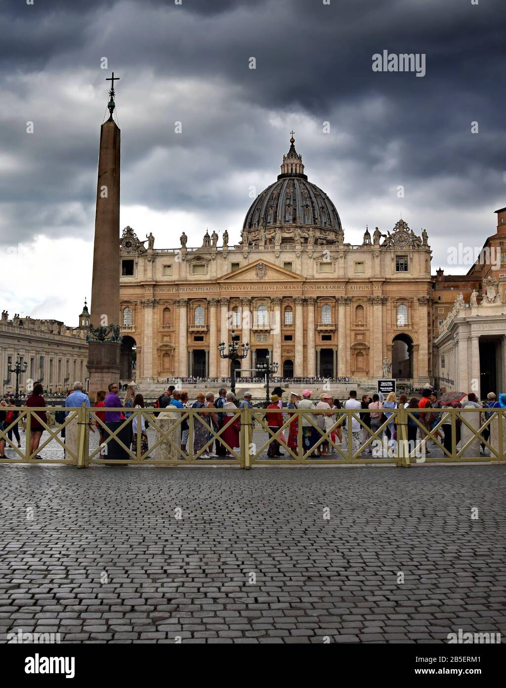 Vatican Obelisk, Maderno Fountain, Bernini´s Colonnade and Saint Peter ...