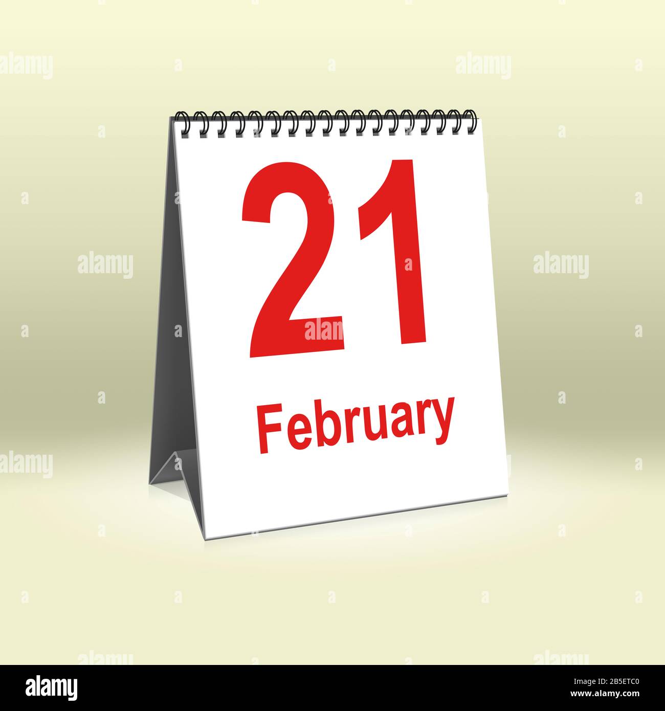 A calendar for the desk shows February 21th | Ein Kalender für den ...