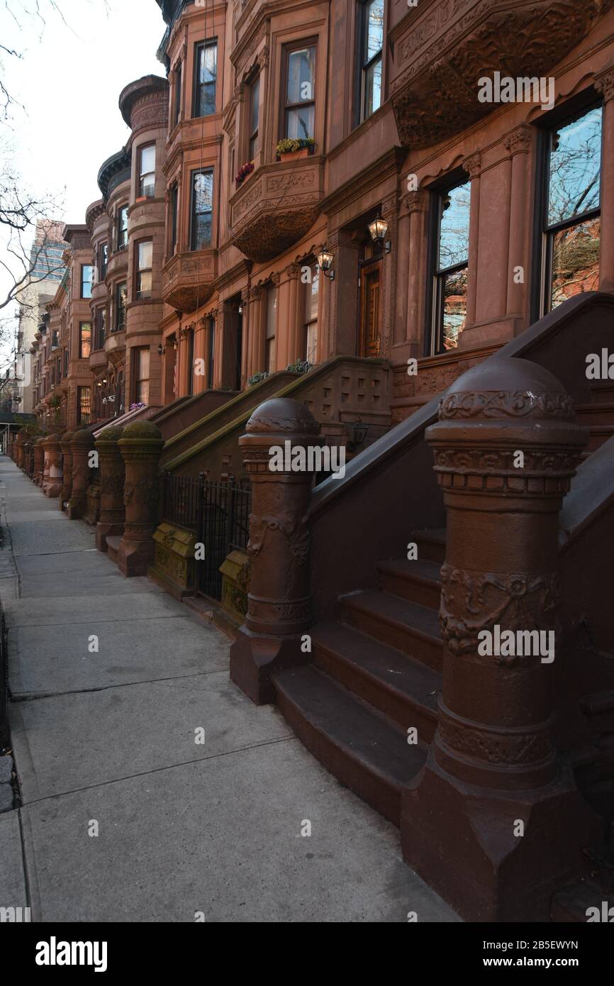 Harlem street view, New York City, USA Stock Photo - Alamy