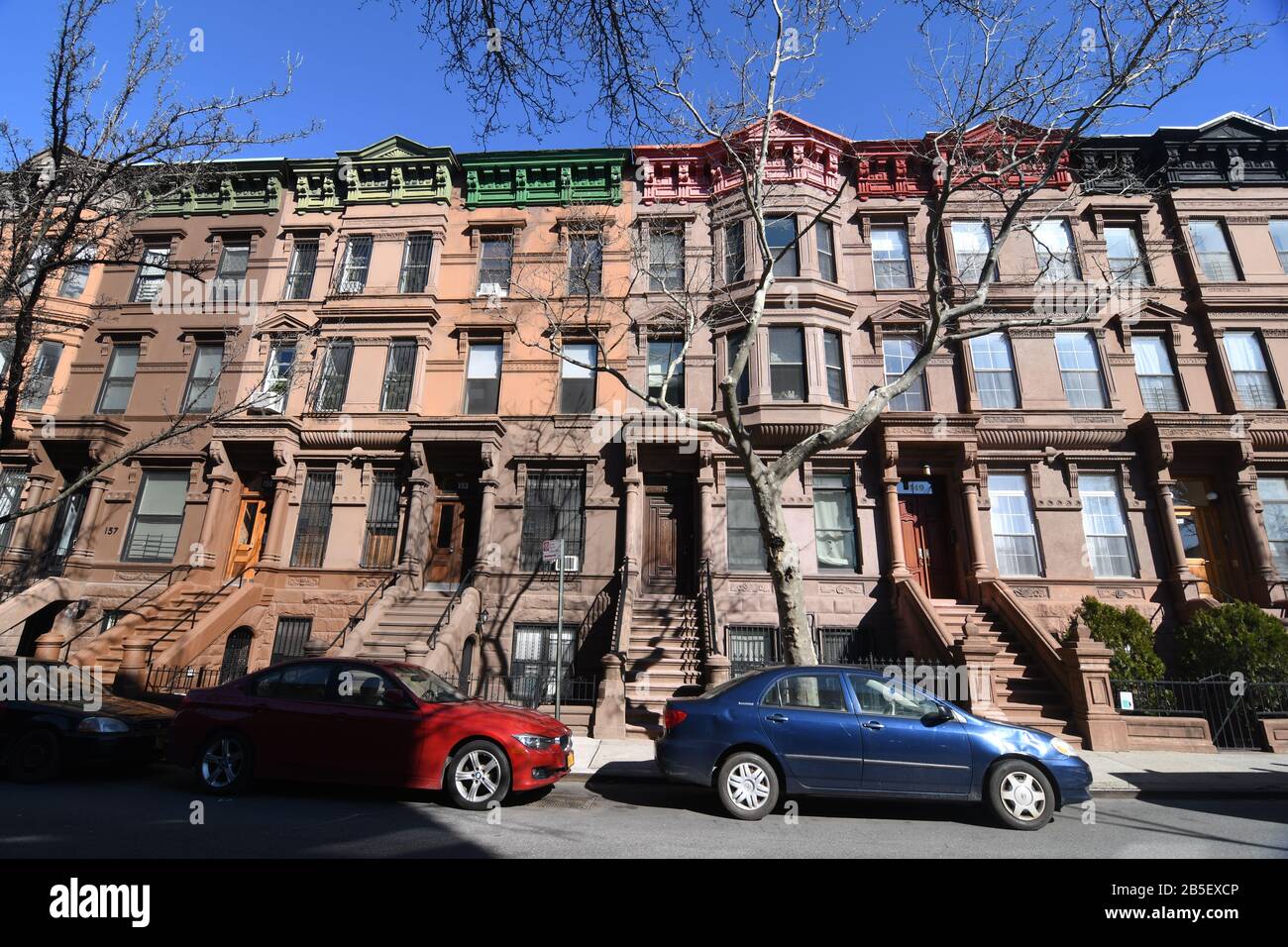 Harlem street view, New York City, USA Stock Photo - Alamy