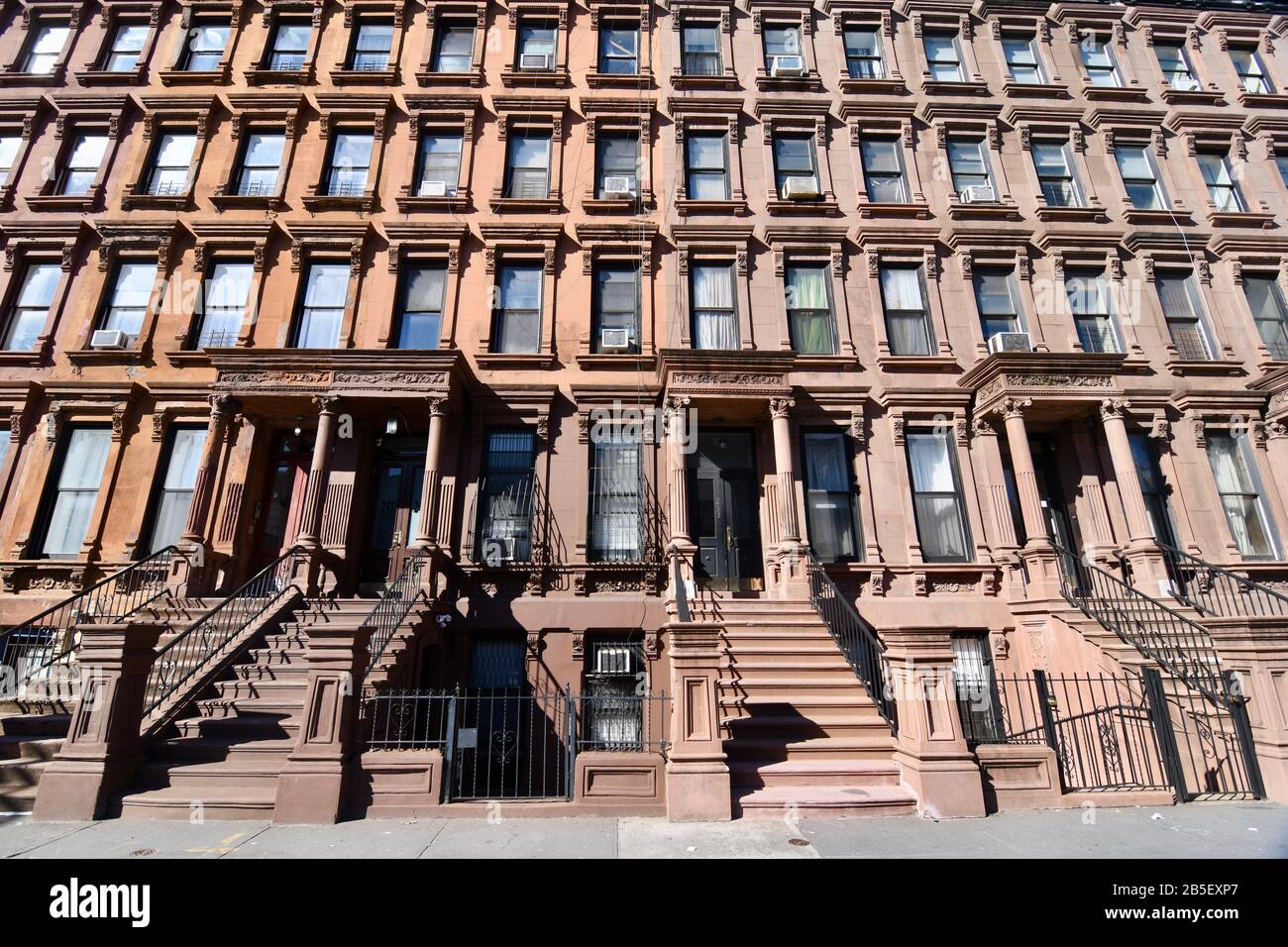 Harlem street view, New York City, USA Stock Photo - Alamy