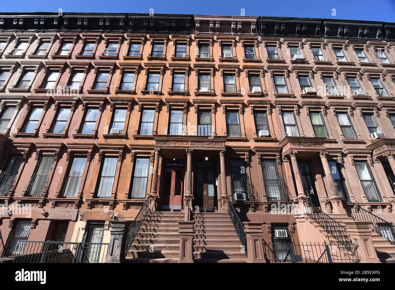 Harlem street view, New York City, USA Stock Photo - Alamy