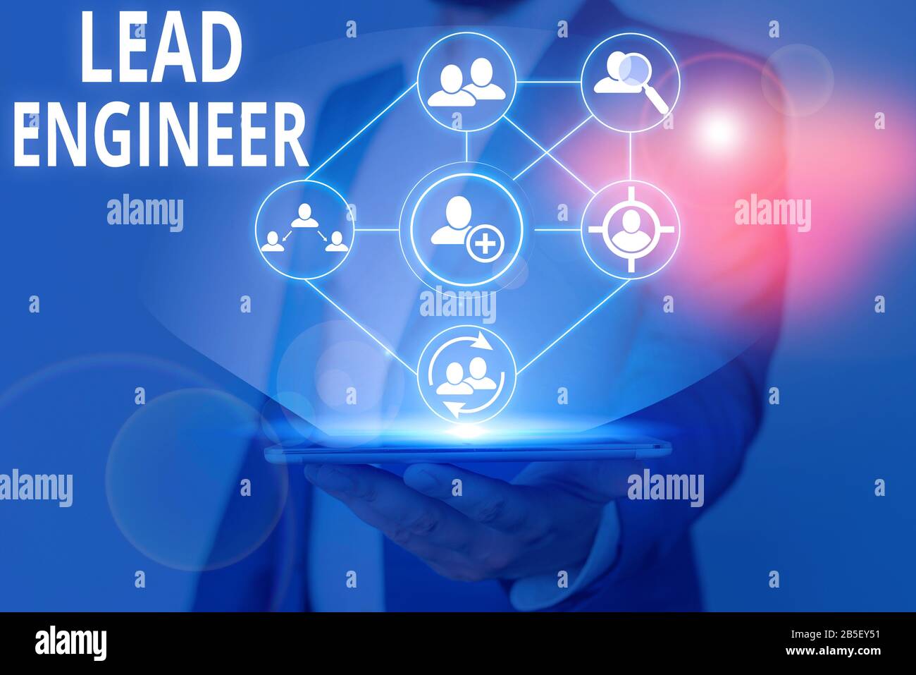 Writing note showing Lead Engineer. Business concept for control his ...